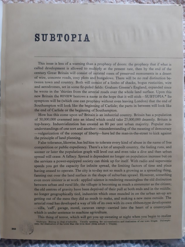 Ian Nairn and Subtopia – Kinosthetica